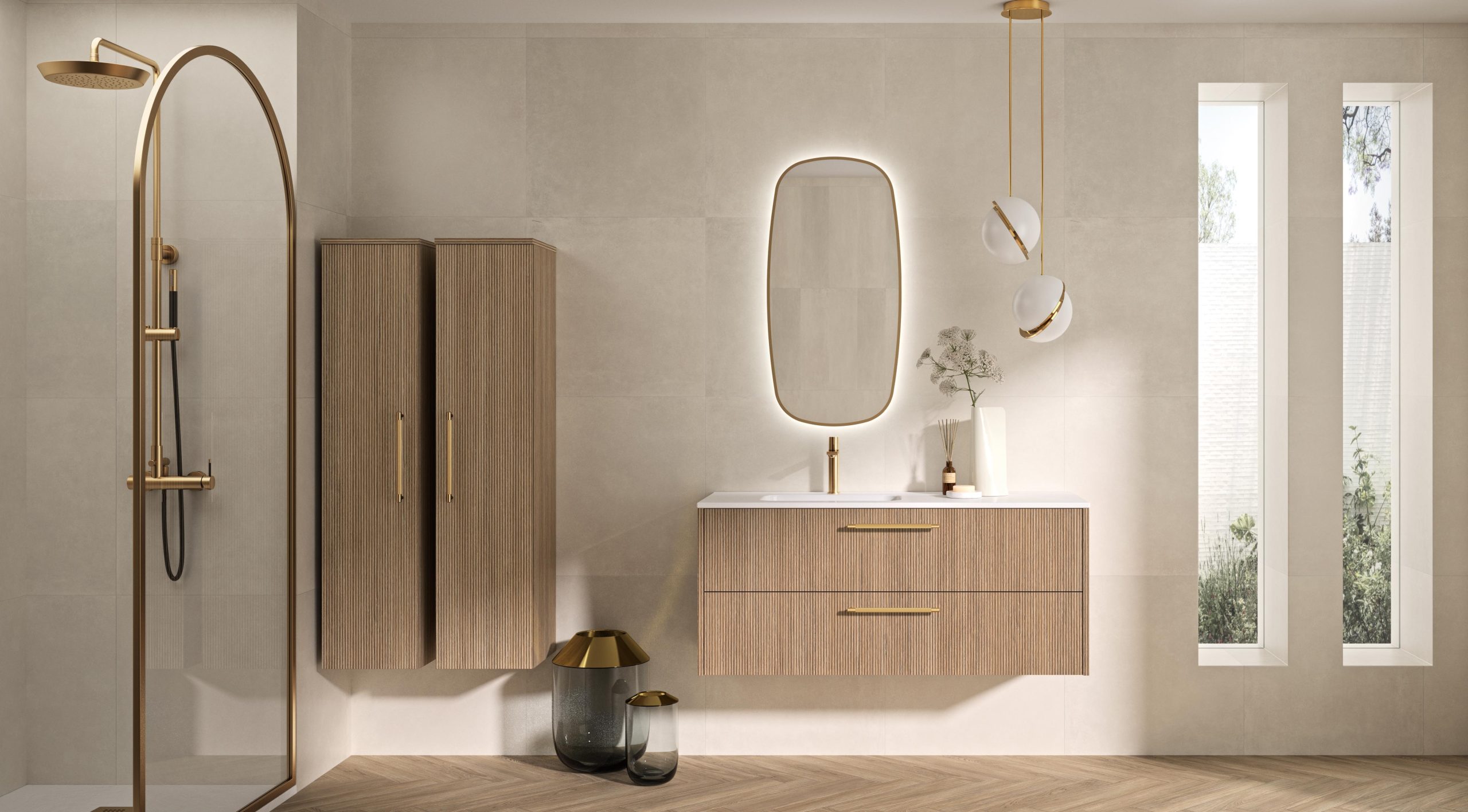Collection Striato | CEDAM - Meuble de salle de bain, décor strié